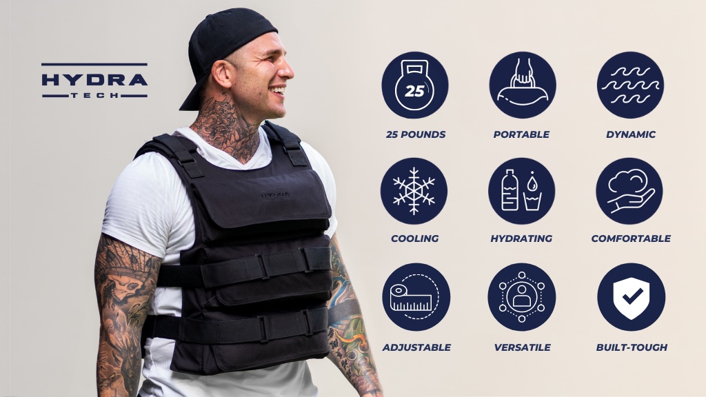 HydraTech | The Ultra-Portable Water Weighted Training Vest - Backercrew