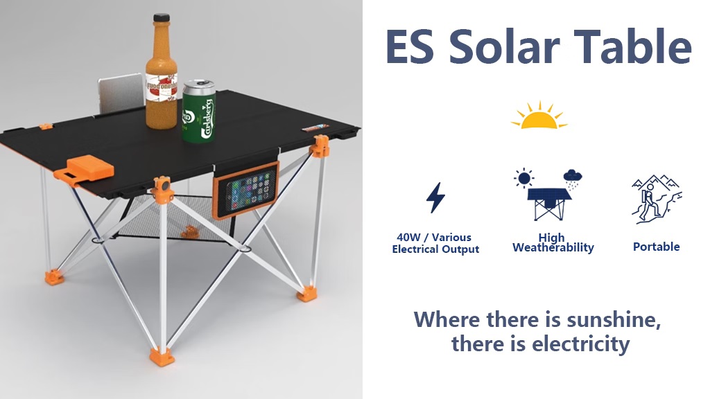 ES Solar Table: Enjoy outdoor life NEVER without electricity - Backercrew