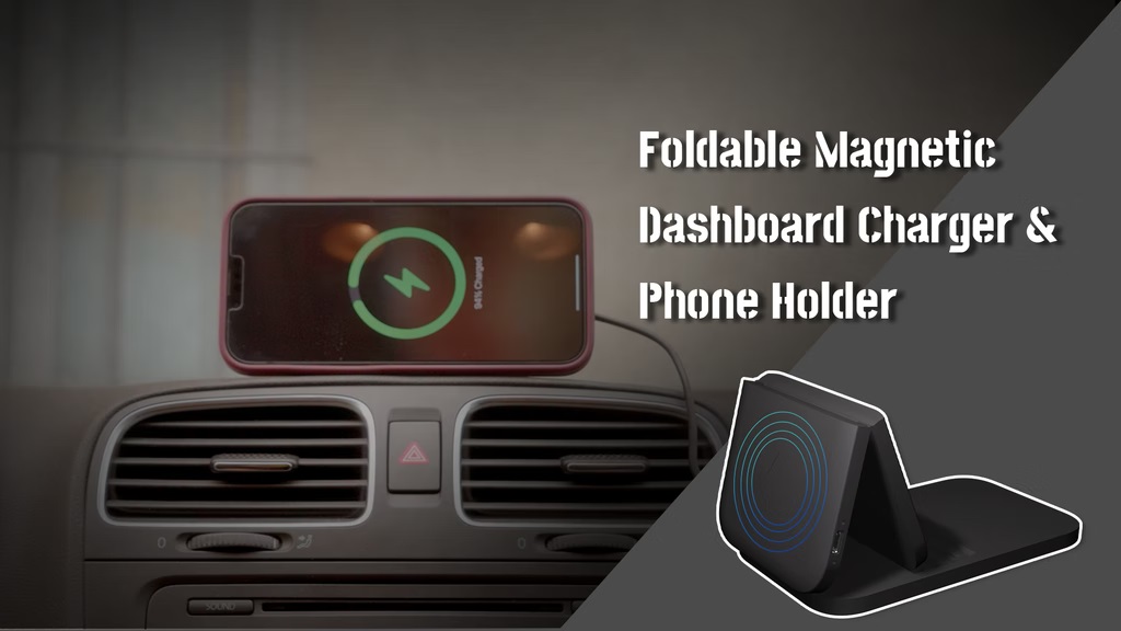 RETECK: Foldable Magsafe Dashboard Charger & Phone Holder - Backercrew