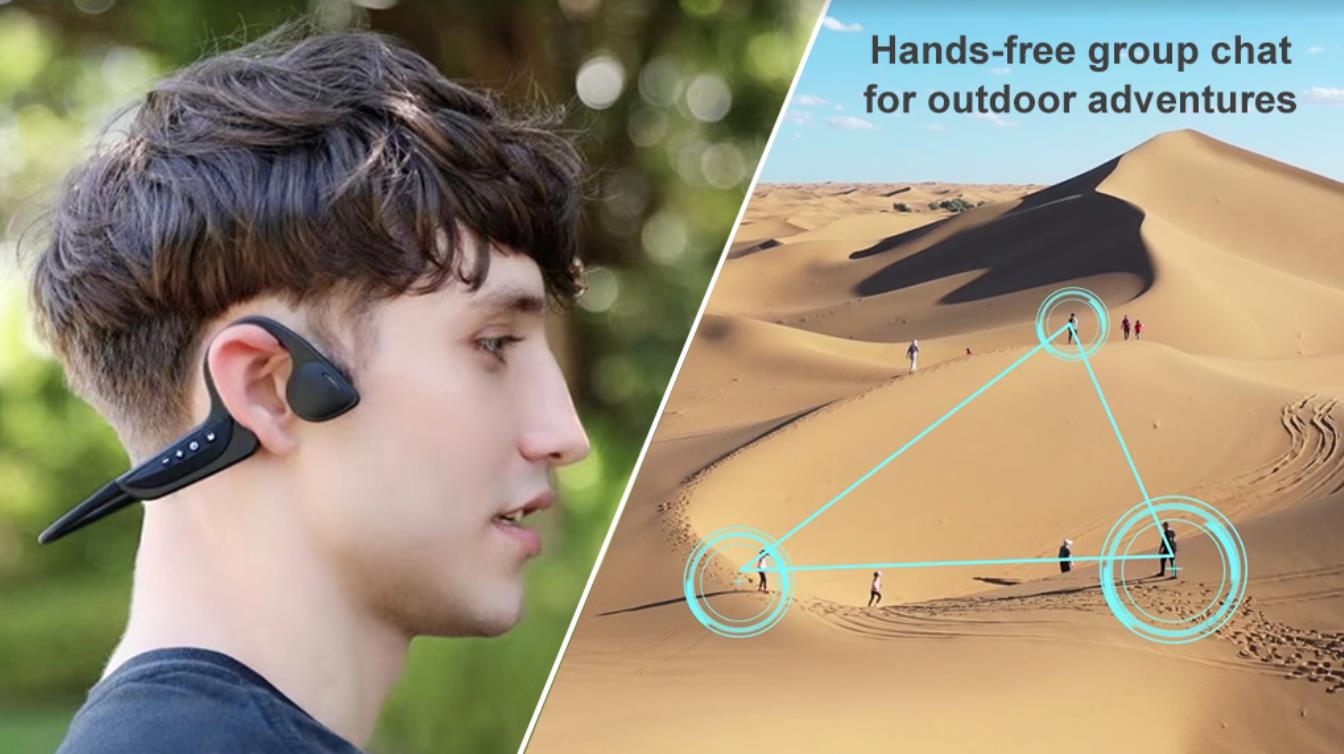 Sgast, Full-Duplex Walkie-Talkie Bone Conduction Headphones - Backercrew