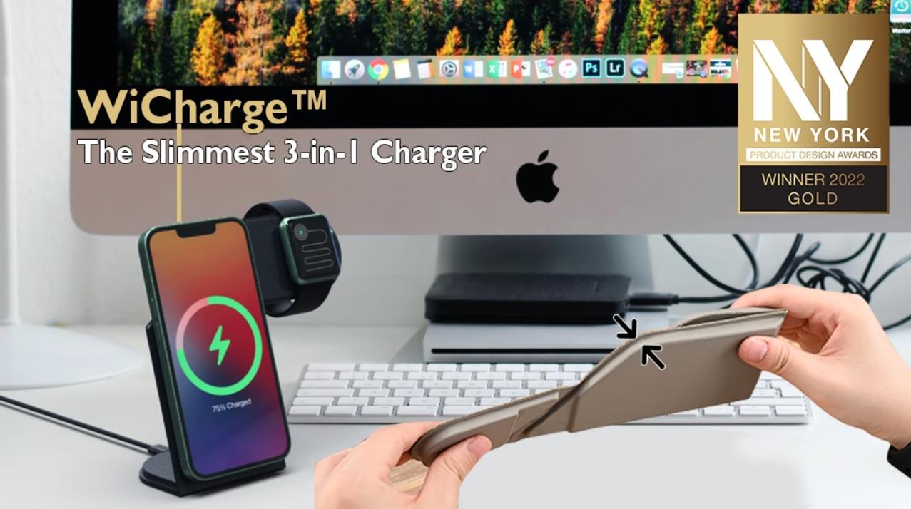 WiCharge™ : Wireless RPET based Slimmest Foldable Charger - Backercrew