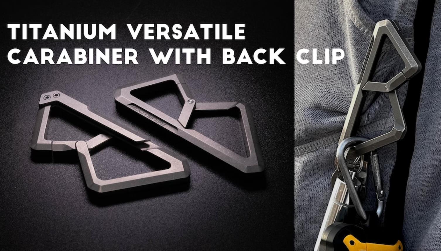 Kootenay | Top Grade Titanium Carabiner With Handy Back Clip - Backercrew