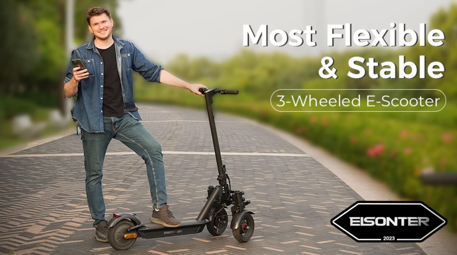 EISONTER—Most Flexible & Stable 3-Wheeled E-Scooter - Backercrew