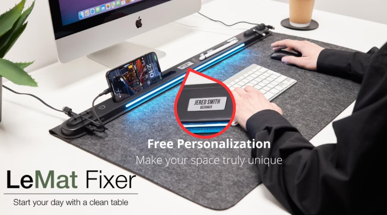 Upgraded LeMat Magnetic Fixer 2.0 – Modernize your Desk Mat. - Backercrew