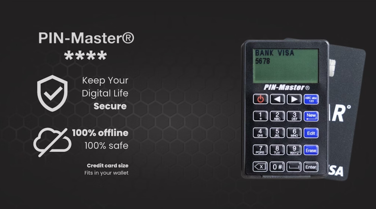PIN-Master® 2.0 | The Most Secure & Compact Password Manager - Backercrew