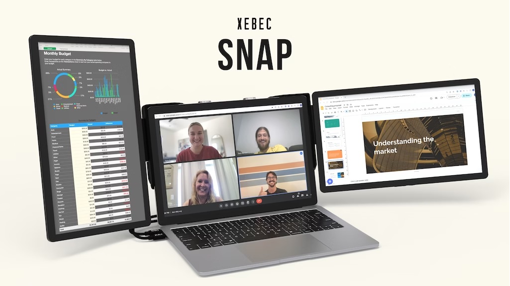 Xebec Snap: Monitors That Instantly Snap Onto Your Laptop - Backercrew