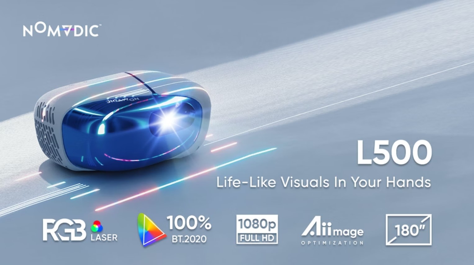 NOMVDIC L500: World’s Smallest Triple Laser Projector - BackerCrew