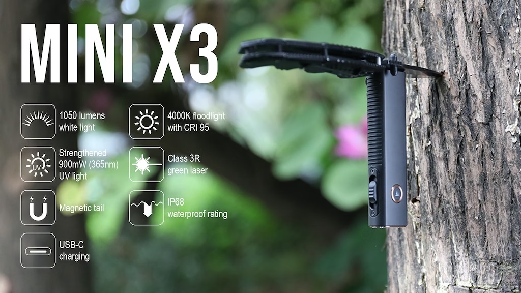Mini X3: The best four-light multi-function EDC flashlight - Backercrew