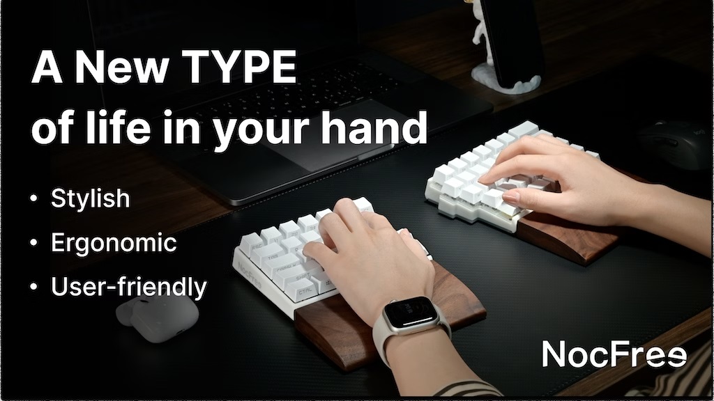 NocFree Lite: 60% Compact Split Wireless Mechanical Keyboard - BackerCrew