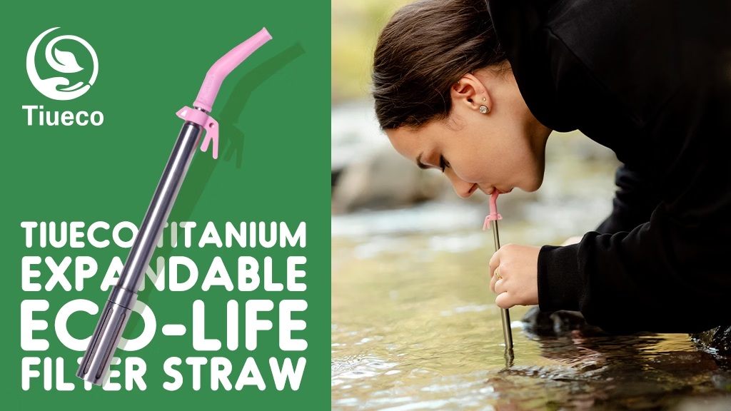 Tiueco Titanium Expandable Eco-Life Filter Straw - Backercrew