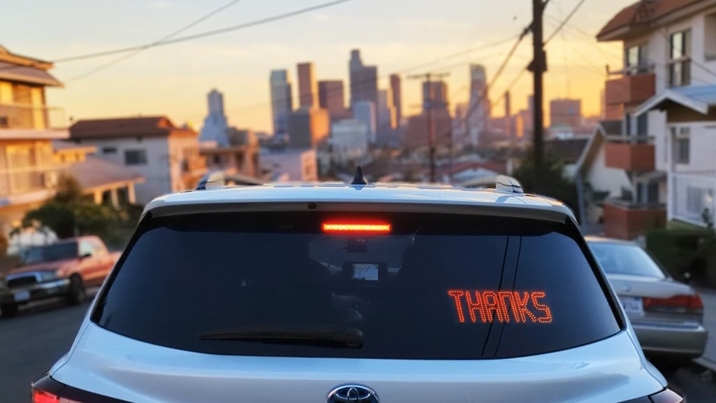 Sorry Thanks Car Sign : Road Communication made simple - Backercrew