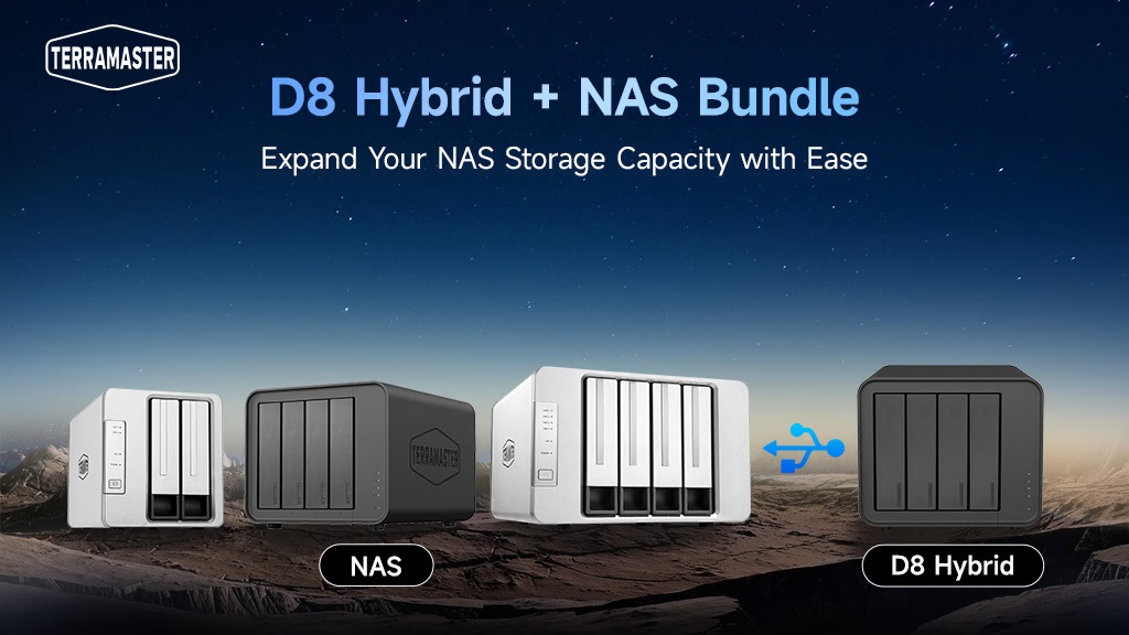 TerraMaster D8 Hybrid – 8 Bay HDD & M.2 SSD RAID Combination - BackerCrew