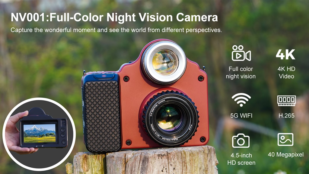 NV001: Night vision camera with built-in tactical flashlight - BackerCrew