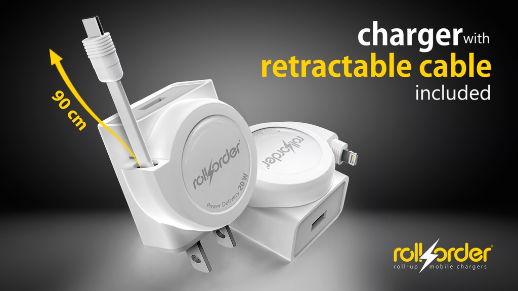 RollOrder2.1 |Mobile charger with retractable cable included - BackerCrew