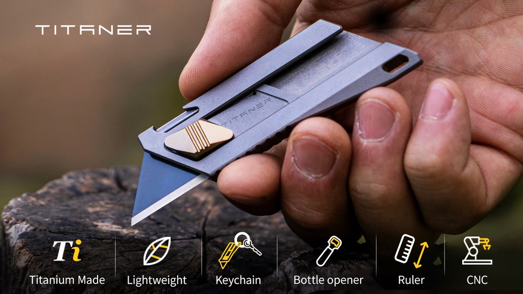 TITANER Retractable Mini Titanium EDC Utility Knife - Backercrew