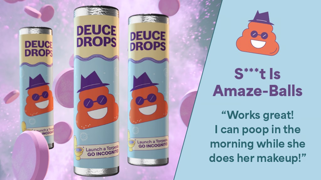 Deuce Drops 💩 Toilet Tablets That Make Poop Disappear 👻 - Backercrew